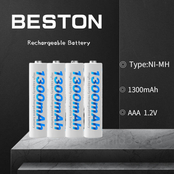Beston 1300mAh Rechargeable Battery NiMH AAA 1.2V High Capacity | Lazada PH