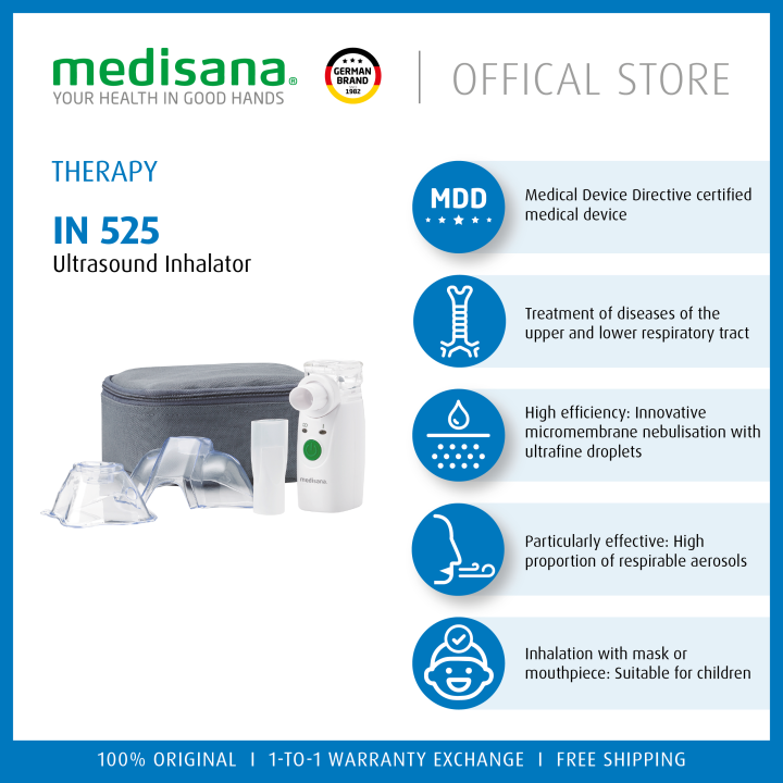 Medisana IN 525 Ultrasound Inhaler Inhalator (IN525) | Lazada