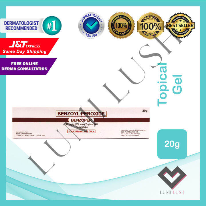 Benzoper gel (5%Benzoyl peroxide) Anti-acne Gel 20g FDA APPROVED ...