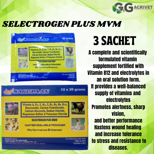 [G&G AGRIVET] SAGUPAAN SELECTROGEN PLUS MVM / WATER SOLUBLE POWDER ...