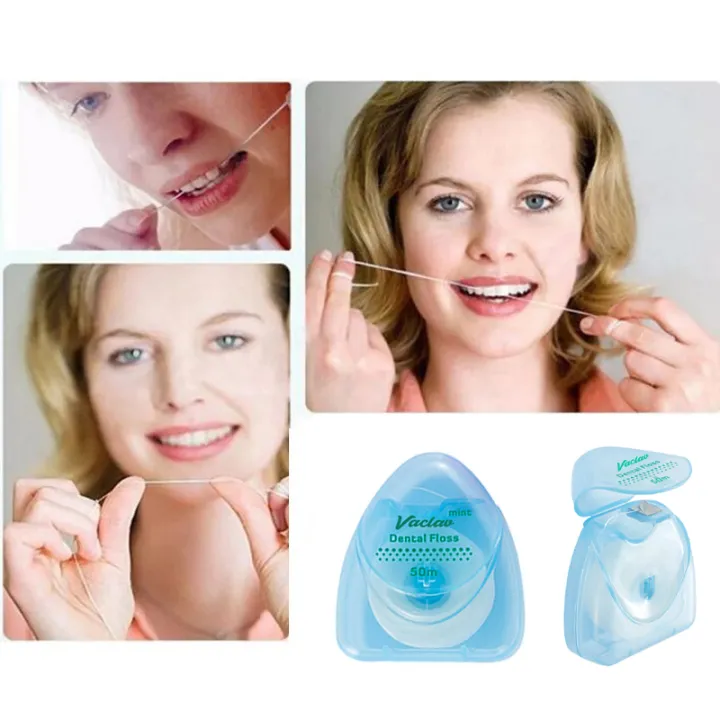 🔥Tamia👍 50m High-strength Ultra-fine Dental Floss Micro-wax Stone ...