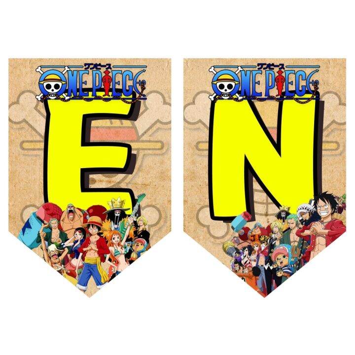 Original Brand №☫ PERSONALIZE BANNERS ONE PIECE THEME Party Name Banner ...