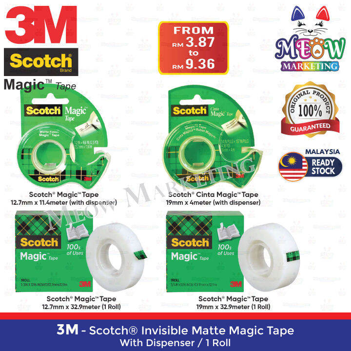 3M Scotch Invisible Matte Magic Tape - With Dispenser / 1 Roll | Lazada