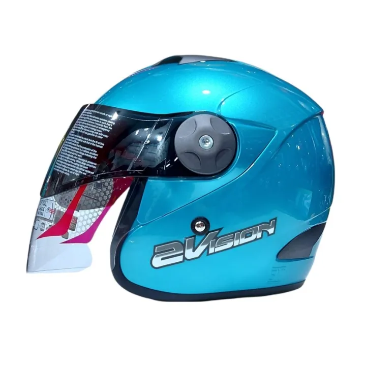 Helm KYT 2 Vision Ice Blue Glossy Original Half Face | Lazada Indonesia