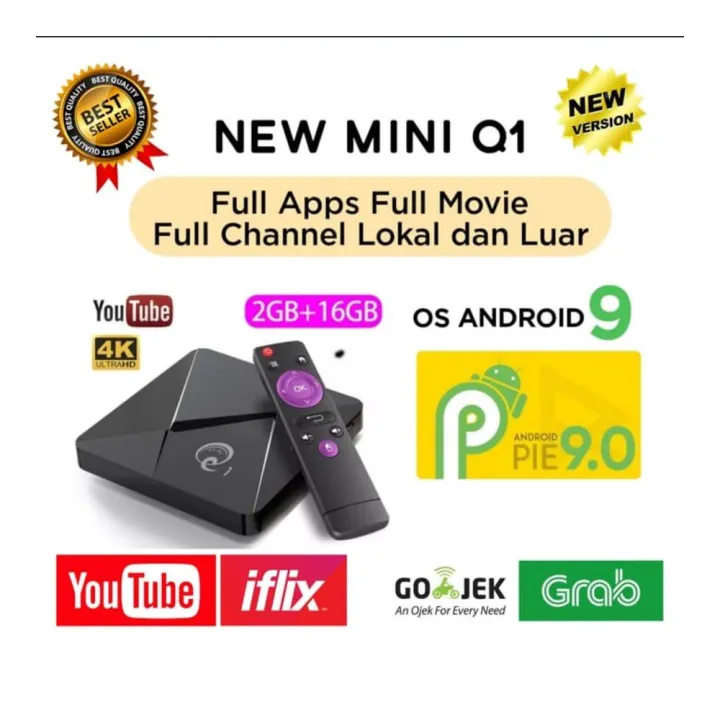 Android Tv Box Q1 MINI 2GB 16GB OS 9 Pie Google Play SetTopBox #1 ...