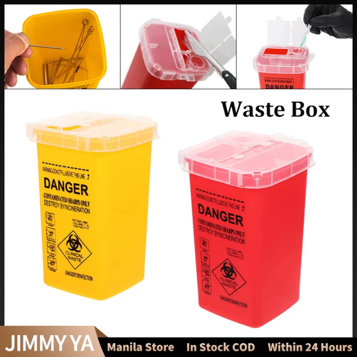 1L Disposal Sharps Container Plastic Tattoo Artist Waste Storage Box ...