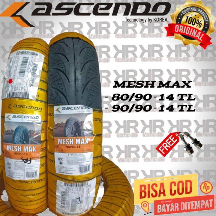 BAN ASCENDO MESH MAX 80/90-14 , 90/90-14 MATIC TUBLES | Lazada Indonesia