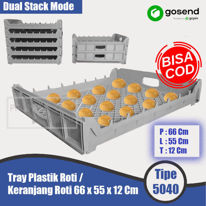 Tray Plastik Roti / Keranjang Roti 66 x 55 x 12 Cm Tipe 5040 | Lazada ...