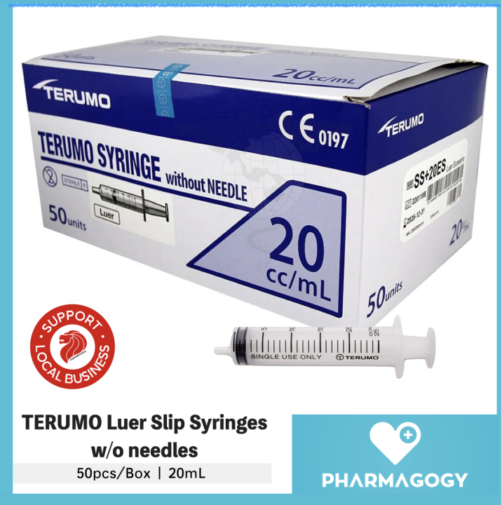 TERUMO Luer Slip Syringes w/o needles 20mL 50pcs/box Luer Slip Syringe | Lazada Singapore