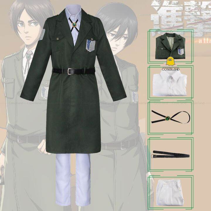 【Ready Stock😎】 Anime aot Season 4 Cosplay Costume Levi Ackerman Trench ...