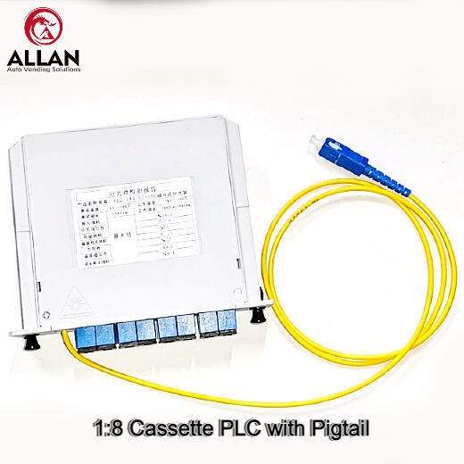 Allan 1 : 8 Cassette PLC Fiber Optic Box Type with Cable Pigtail UPC ...
