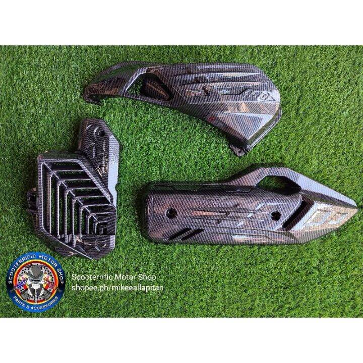 NEW PCX 160 CARBON AIRFILTER/RADIATOR/ HEAT GUARD MUFFLER TIP | Lazada PH