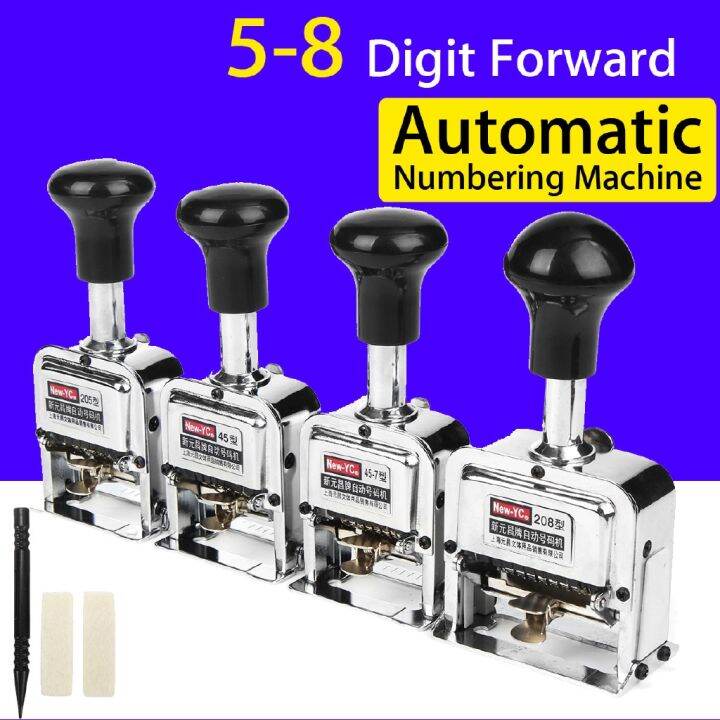 1pcs 5/6/7/8 Position Automatic Numbering Machine Into The Number Coding Page Chapter Marking ...