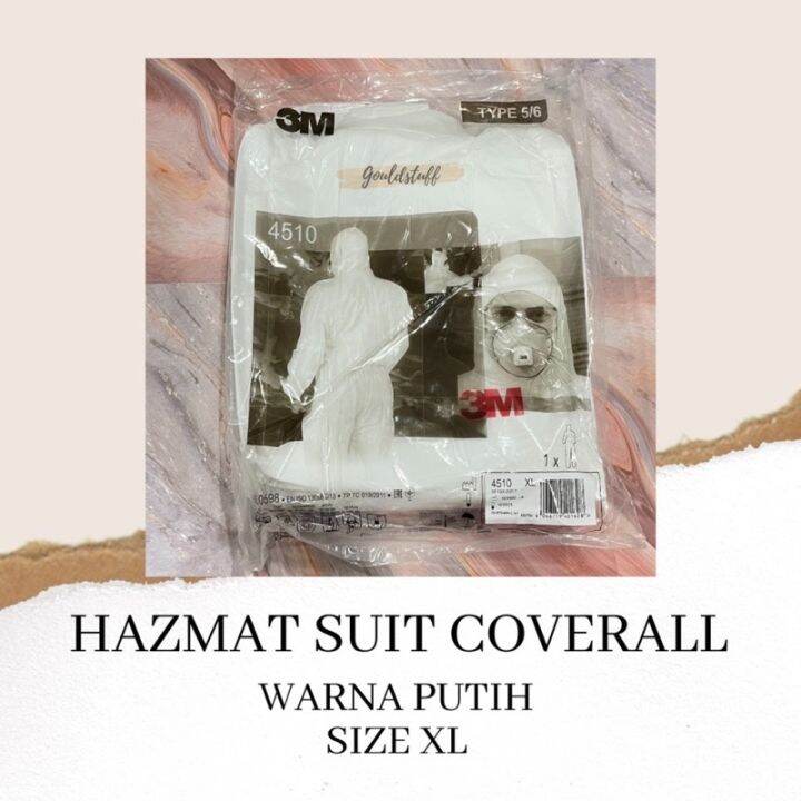APD BAJU MEDIS HAZMAT SUIT PROTECTIVE COVERALL 3M 4510 / ALAT PELINDUNG ...