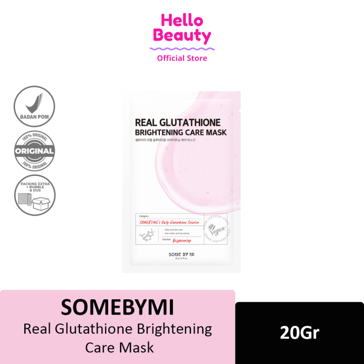 Somebymi Real Glutathione Brightening Care Mask 20Gr | Lazada Indonesia