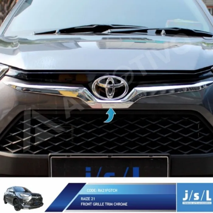 Front grille trim jsl Toyota Raize 2021 lis grill depan chrome variasi ...