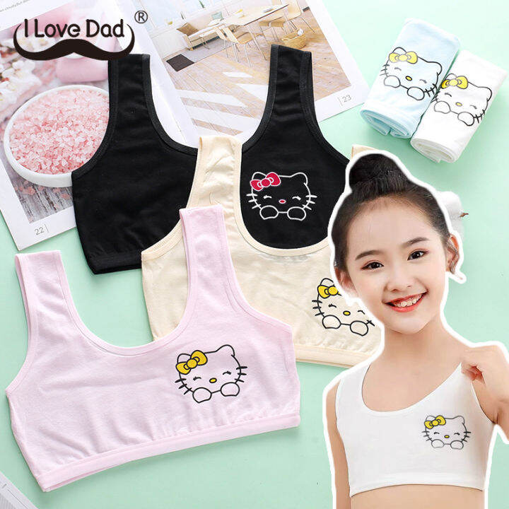 Kitty Junior High school Students Bras Soft Cotton Teenage Girls Sling ...