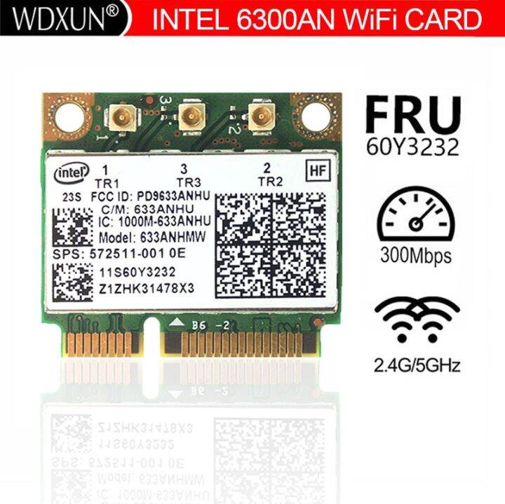 Wireless Wifi For Laptop Ibm 60y3233 Intel 6300agn Mini Pci-e Pcie ...