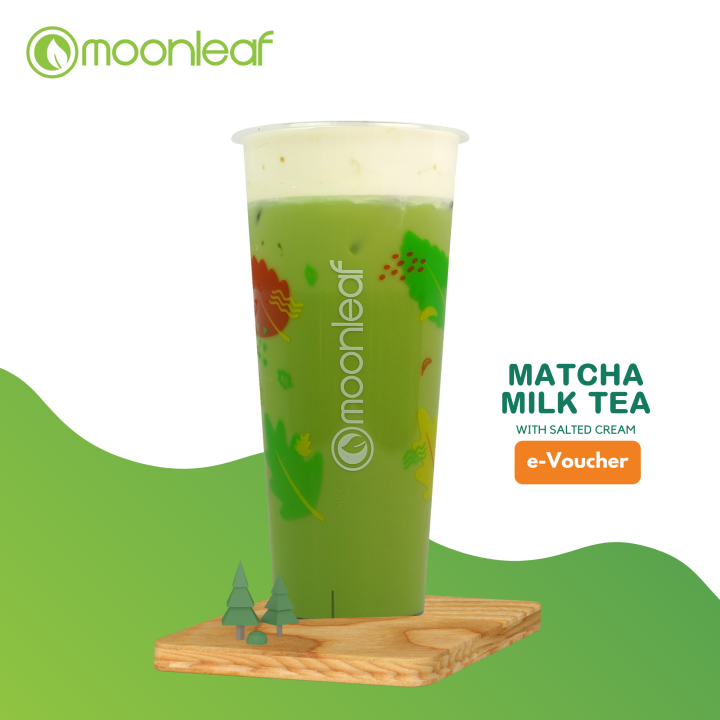 MOONLEAF Matcha Milk Tea with Salted Cream (e-Voucher) | Lazada PH