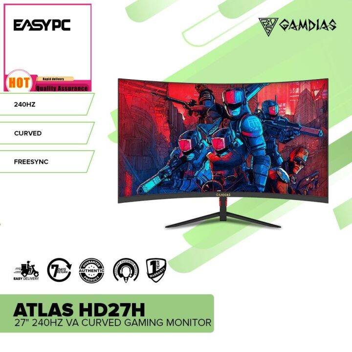 EasyPC Gamdias Atlas HD27H/HD27IF/HD24IF Curved Gaming Monitor IPS and ...