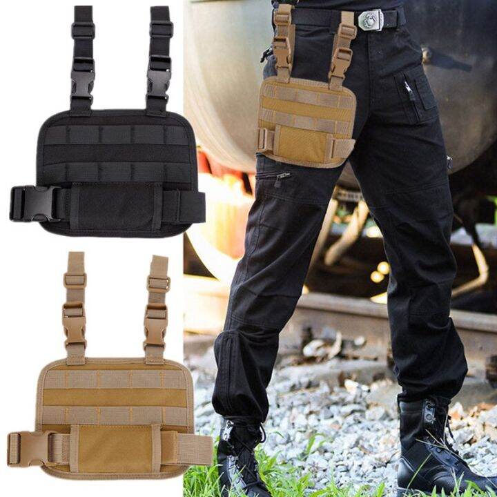 Tactical Drop Leg Thigh Platform MOLLE Thigh Rig Panel Paintball ...