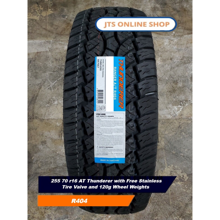 255/70/r16 AT Thunderer with Free Stainless Tire Valve and 120g Wheel ...