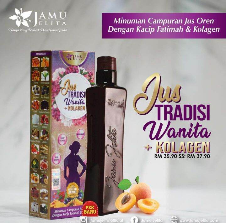 Jamu Jelita Jus Tradisi Wanita+Kolagen 💯 Original HQ | Lazada