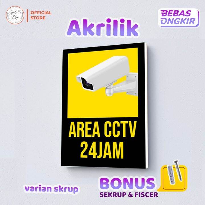 Hiasan Dinding Custom Papan Sign Board Signage Akrilik Papan Tanda CCTV ...