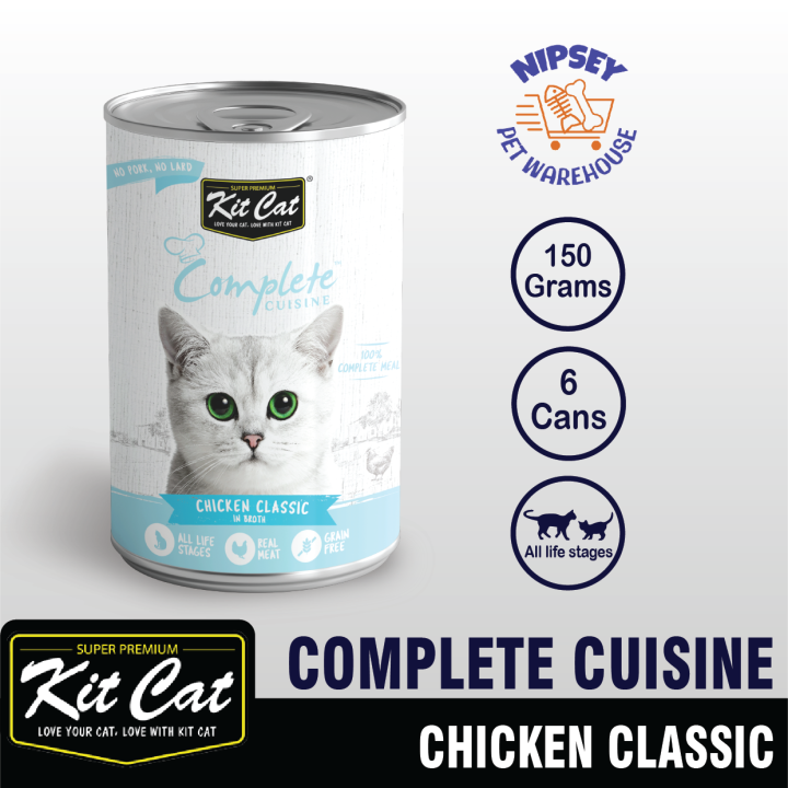 Kit Cat Complete Cuisine Chicken Classic in Broth 150g set of 6 cans ...