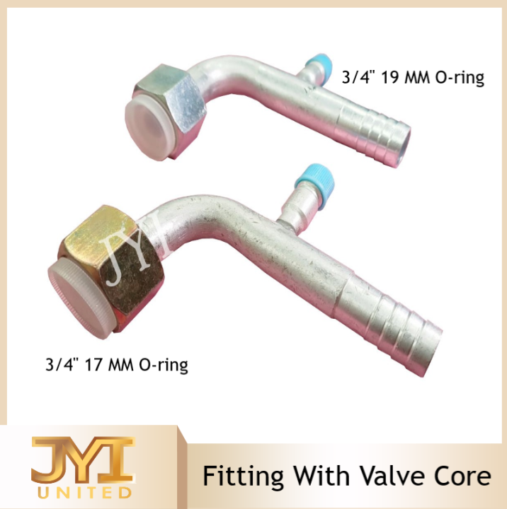 Aluminium Automotive Air Cond Hose Bulk Fitting with R134A Valve Core ...