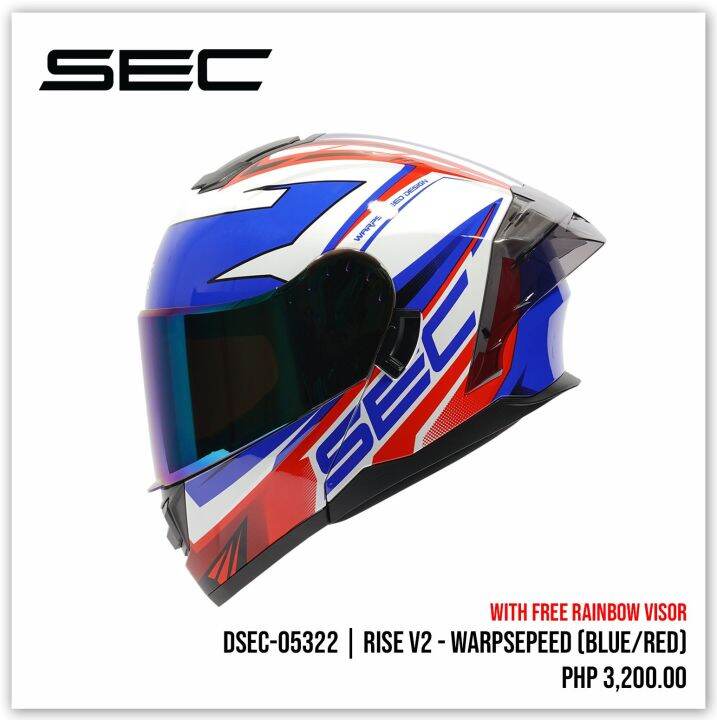 SEC Rise V2 Warpspeed Blue/Red Modular THE WOLFPACK MOTOSUPPLY | Lazada PH