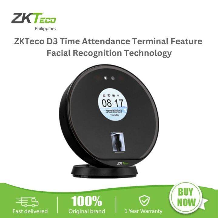 ZKTeco D3 Time Attendance Terminal Features Facial Recognition ...