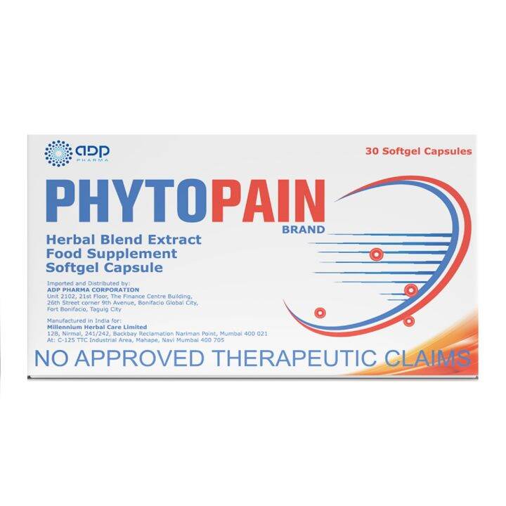 PHYTOPAIN Herbal Blend Extract Food Supplement Softgel Capsule (sold ...