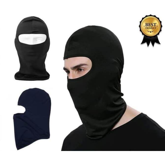 Masker Full Face Spandex Motor Helm Balaclava Ninja Polos Mask - HITAM ...