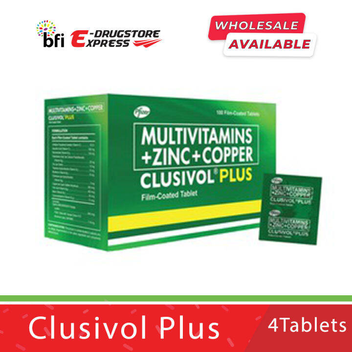 BFI E-Drugstore Clusivol Plus Tab 4s | Lazada PH