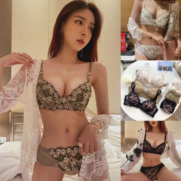 [ส่งเร็วพิเศษ!] FittigerShop 💥ส่งออกเร็ว1-2วัน⚡ชุดชั้นในมีโครง มีลายดอก3Dแบบสวยงามน่ารัก เสื้อ ...