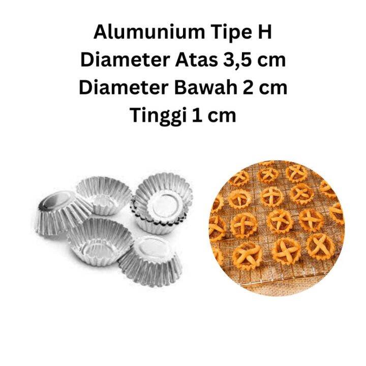 Alumunium Cetakan Pie Tipe H Untuk Kue Nastar Keranjang, Pie Kecil atau ...