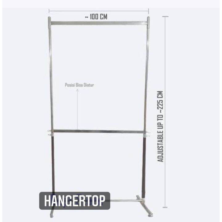 GAWANG 2 TINGKAT PALANG KOTAK / GANTUNGAN BAJU 2 TINGKAT / 2 SUSUN ATAS ...