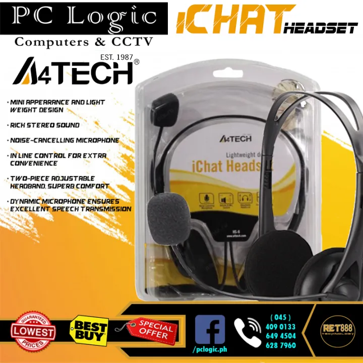 HS-6 BLACK iCHAT HEADSET | Lazada PH