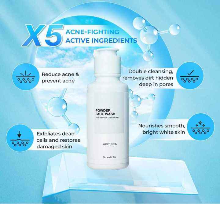 Powder Face Wash Removes Dirt And Dark Spots Acne, Exfoliates The Skin ...