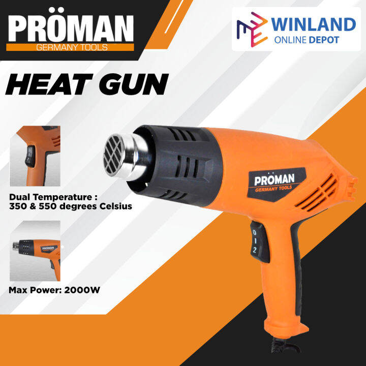 PROMAN by Winland Heat Gun 2000W with Dual Setting PT-HG2000 | Lazada PH