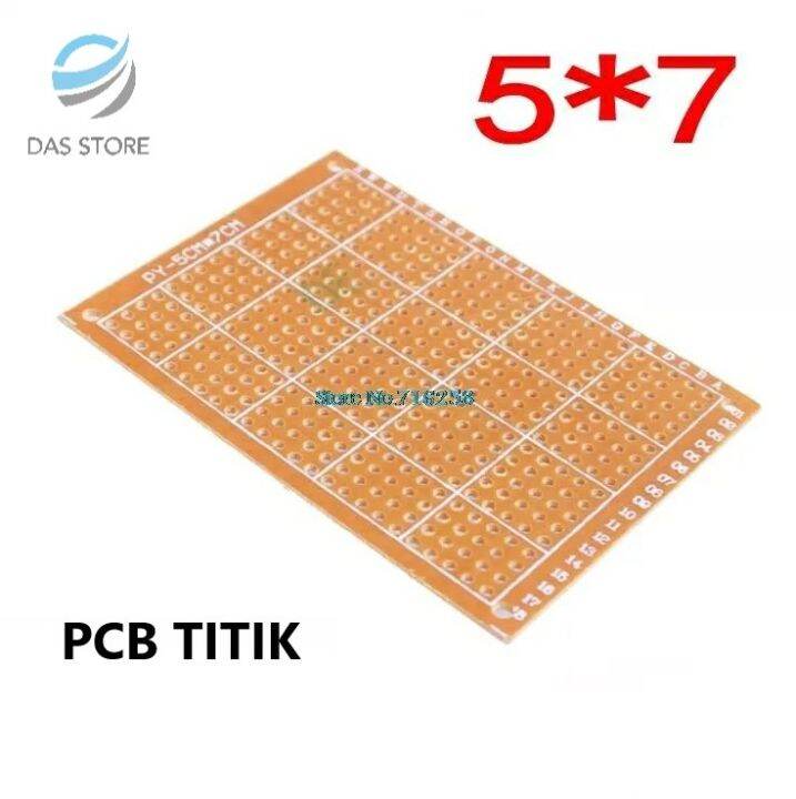 5x7 CM PCB Titik Lubang IC Double-Side 2 Sisi Matrix Circuit Board ...