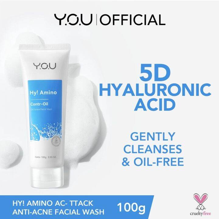 You Hy Amino Contr Oil Oil Control Facial Wash 100g Skincare Anti
