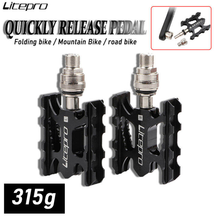 Litepro Bike Pedal Folding Titanium Axle Quick Release For Brompton 3 ...