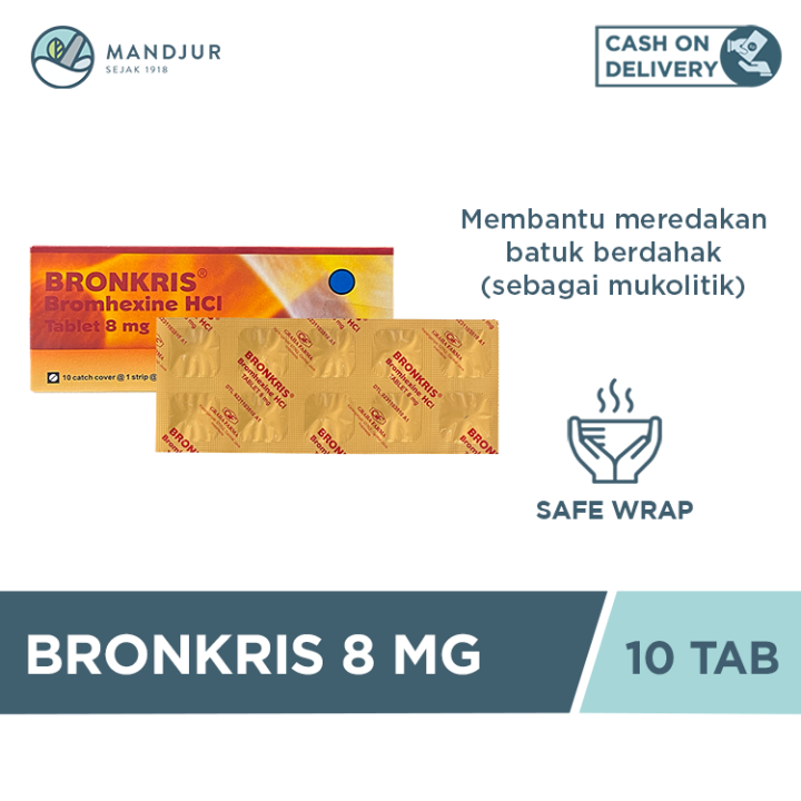 Bronkris 8 mg 10 Tablet - Obat Pengencer Dahak | Lazada Indonesia