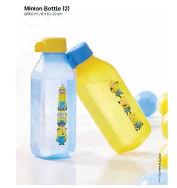 Tupperware Minion Eco Bottle 500 ml (2 Pcs) // Kids Bottled Drinking Water Bottles | Lazada