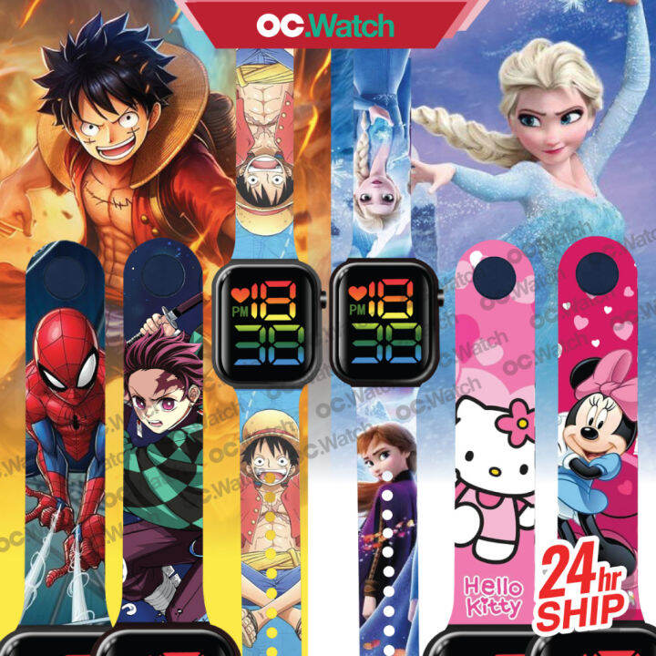 OCwatch Digital LED Anime Jam Tangan Lelaki Perempuan Kanak Budak Men ...