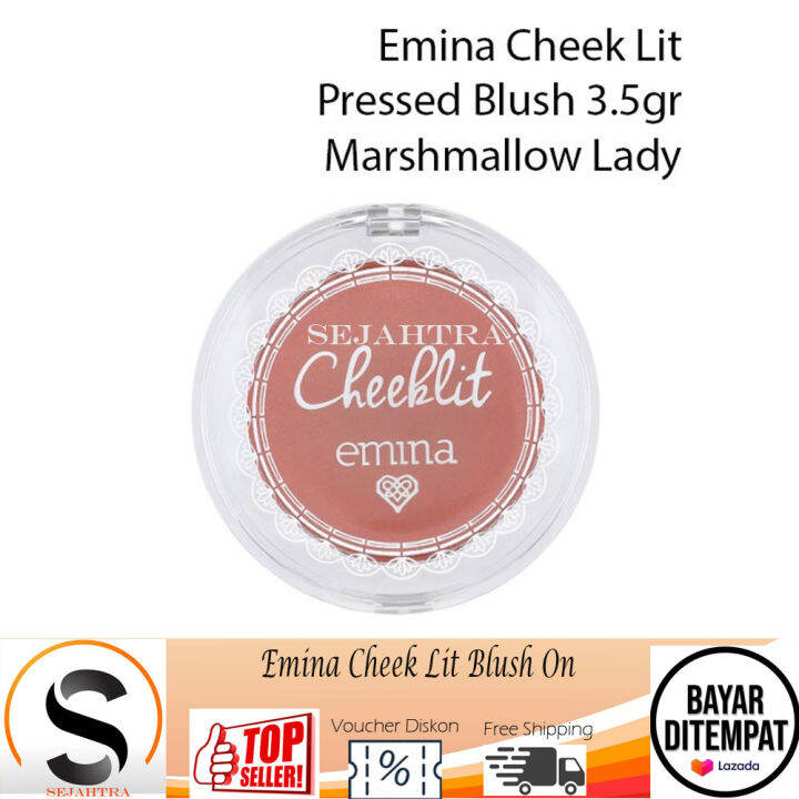 Emina Cheek Lit Pressed Blush Marshmallow Lady Blush On Emina Original ...