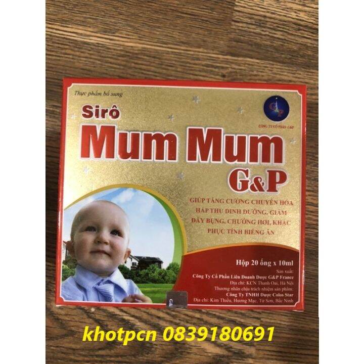 (CHÍNH HÃNG) SIRO MUM MUM G&P HỖ TRỢ BÉ ĂN NGON TIÊU HÓA TỐT - HỘP 20 ...