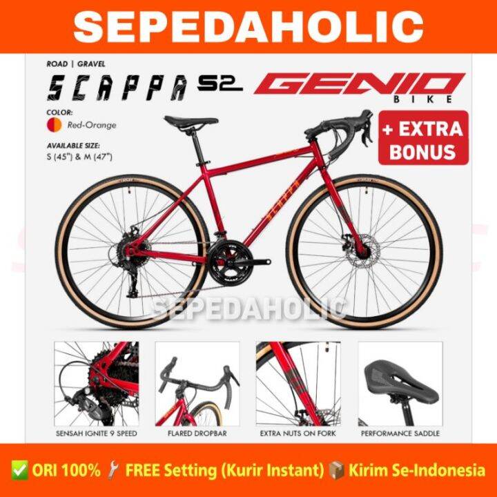 Sepeda Gravel GENIO SCAPPA S2 700C 18 Speed Roadbike | Lazada Indonesia